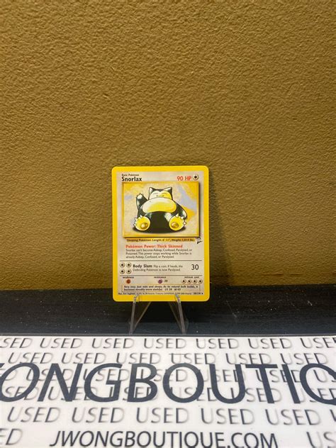 1999 Pokemon Snorlax Base Set 30 Of 130 Lightly Played Jwong Boutique
