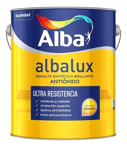 Esmalte Sintetico Brillante Albalux 4 Lts Deacero Color Bermellón