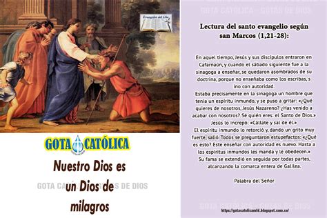 Gota Cat Lica Gotas De Dios Lecturas Del Martes De La Semana Del