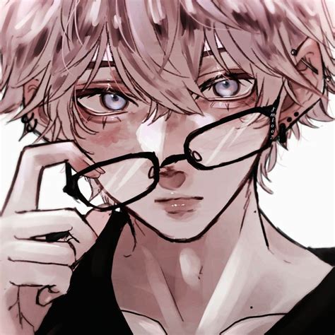 An Anime Character With Glasses On His Face