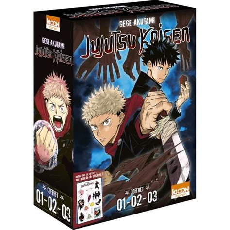 Ki oon Coffret Jujutsu Kaisen vol 1 à 3 Akutami Gege Cdiscount