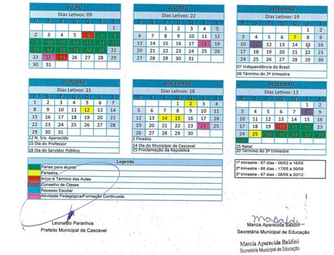 Prefeitura de Cascavel divulga o Calendário Escolar de 2023 Veja