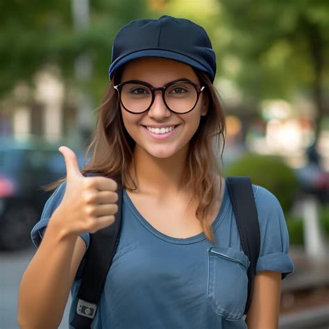 Premium Ai Image Woman Showing Thumbs Up