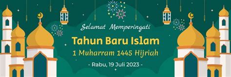Contoh Banner Tahun Baru Islam 1445 H 2023 Resolusi Gambar Spanduk