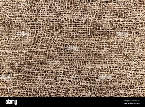 Cloth The Texture Of The Burlap Fabric Is Close Up Packaging Material