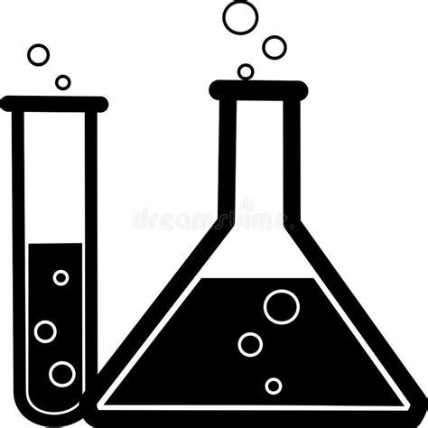Icono Del Pictograma Del Tubo De Ensayo Químico Equipo De Vidrio O Vaso