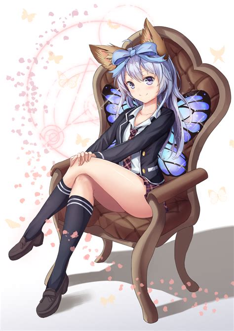 Tapety Anime Dziewcząt anime Uszy zwierząt długie włosy