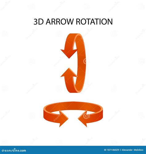 Icono De Signo 3d Conjunto De Rotación De Flecha Ilustración Vectorial