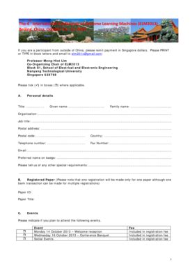 Fillable Online Ntu Edu REGISTRATION FORM FOR DELEGATES The 4
