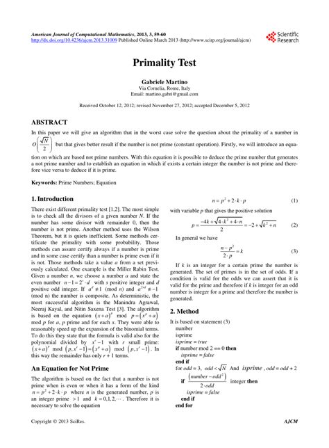 pdf primality test