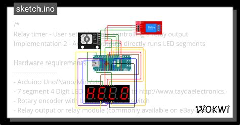 Timer 7seg Display Rotary Wokwi Esp32 Stm32 Arduino Simulator