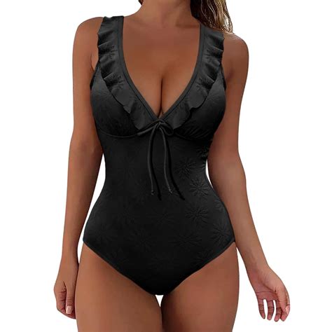 Niewtr Tie Criss Cross Plunge One Piece Thong Swimsuit High Cut Brazilian Bathing Suitblacks
