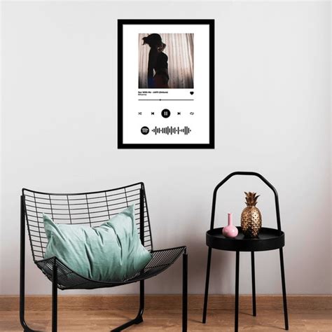 Quadro Interativo Spotify Personalizado Moldura Preta Elo7