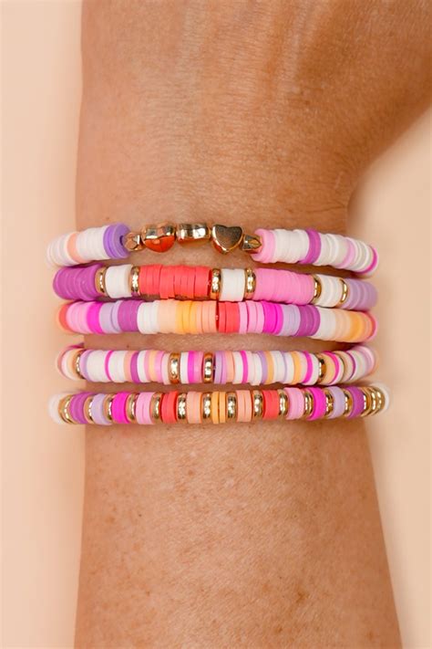 Preppy Clay Bead Bracelet Ideas How To Tutorial Happiness Is Homemade