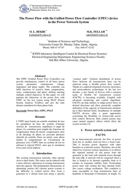 pdf the power flow with the unified power flow controller upfc device in the power network