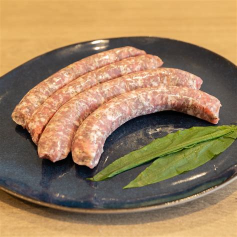 Saucisses de porc bio à l ail des ours x6 1 u La Ferme De Didou