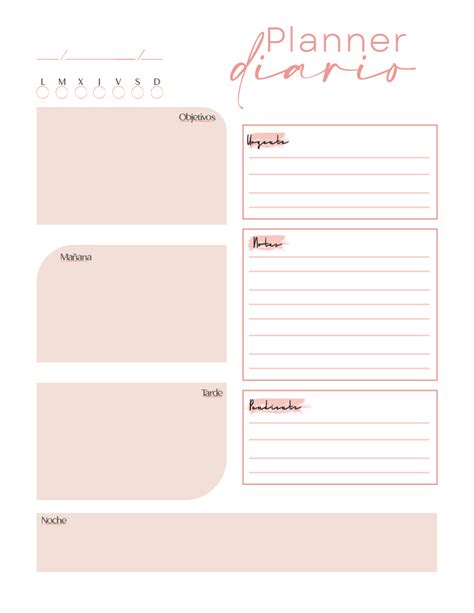Plantilla De Horario Semanal Pdf