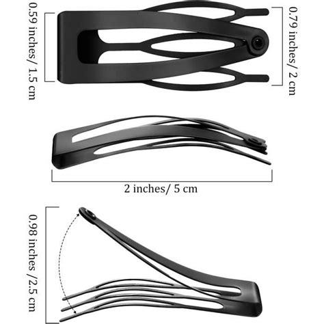Lot de 40 pinces à cheveux en métal pour femme Accessoires de cheveux