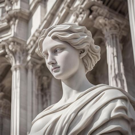 Marble Statue Of A Woman Classical Sculpture In An Archway Greek Art