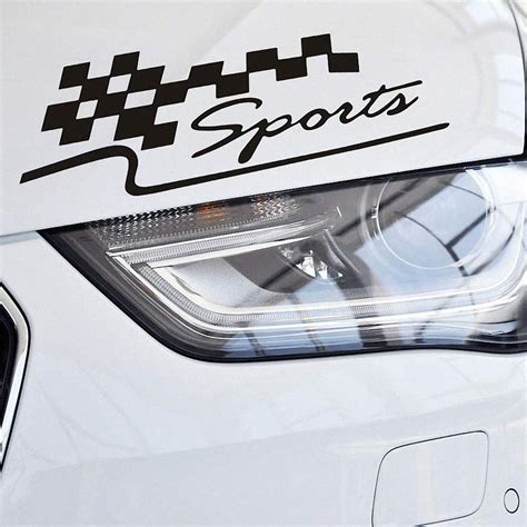 Black Vinyl Sports Car Stickers Packaging Type Packet Size X