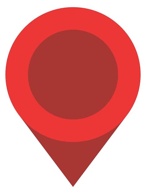 Pin de mapa rojo puntero de ubicación señal geográfica Vector Premium