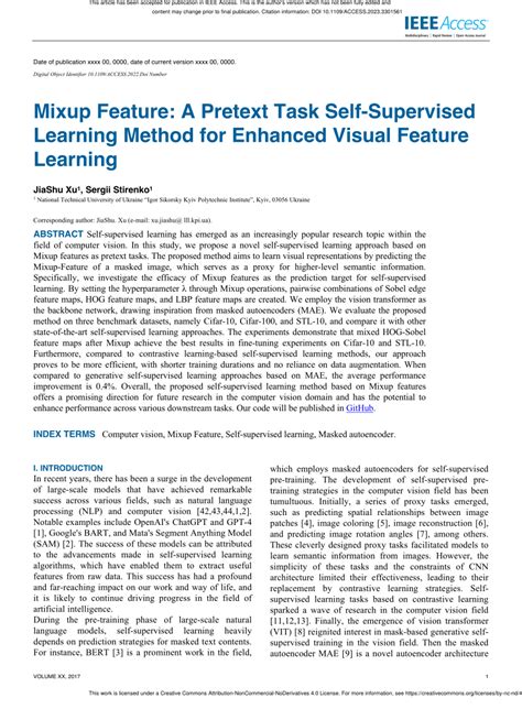 pdf mixup feature a pretext task self supervised learning method for enhanced visual feature