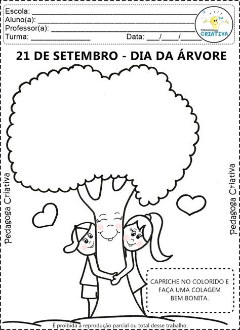 Pedagoga Criativa Arte para imprimir Dia da Árvore