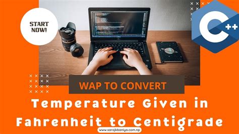 write a c program to convert temperature given in fahrenheit to centigrade saroj baniya code