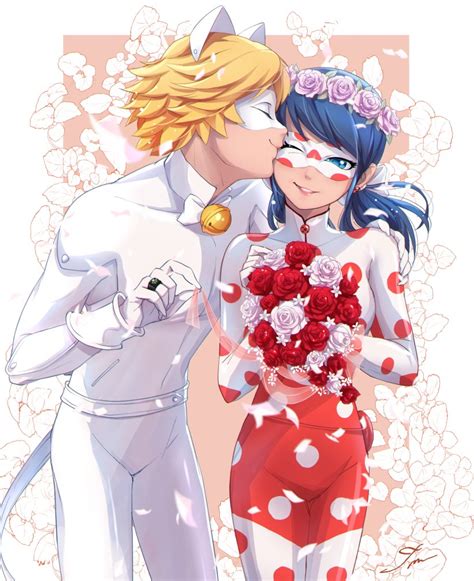 Marinette Dupain Cheng Ladybug Adrien Agreste And Chat Noir