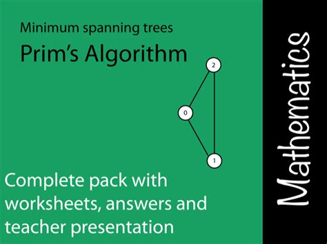 prims algorithm using a matrix teaching resources