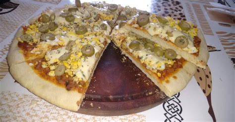 Pizza Casera Con Harina Premezcla Receta De Miiky Cookpad