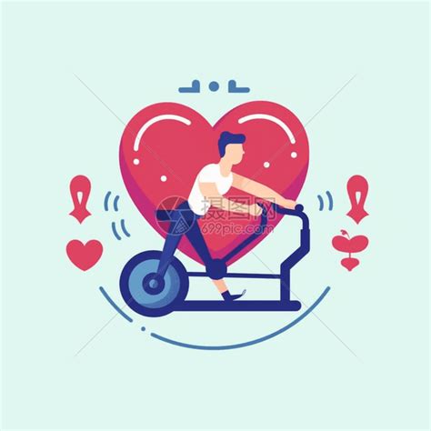 心脏康复运动插画图片下载 正版图片600232113 摄图网