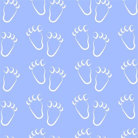 Premium Vector Baby Footprints Isolated Seamless Pattern Cute Newborn