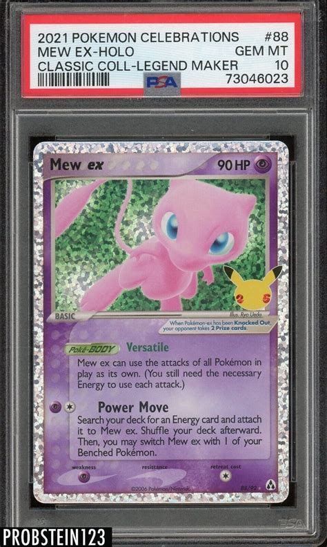 2021 Pokemon Celebrations Classic Collection Mew Ex Holo Legend Maker