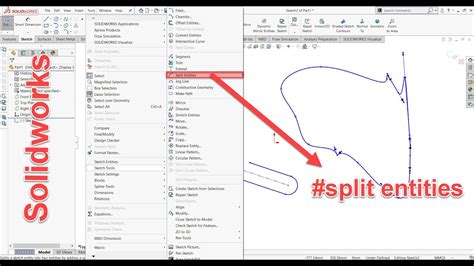 How To Use Split Entities In Solidworks Youtube