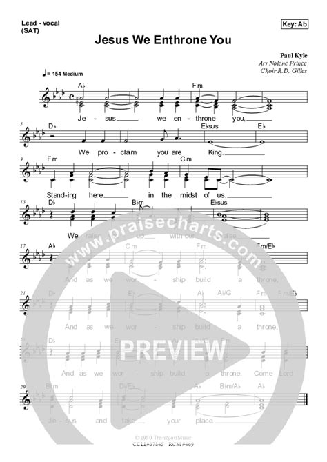 Jesus We Enthrone You Chords Pdf