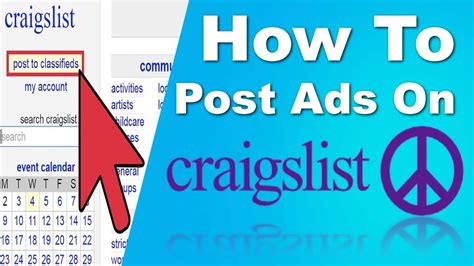 How To Post Ads On Craigslist For Free Youtube