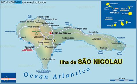 Map Of Sao Nicolao Cape Verde Map In The Atlas Of The World World