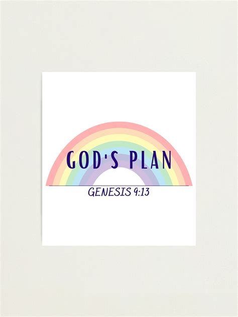 Lámina fotográfica El plan de Dios Pacto con la promesa del arco iris
