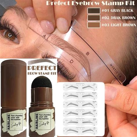 One Step Eyebrow Stamp Shaping Kit Professional Eye Brow Gel Stamp