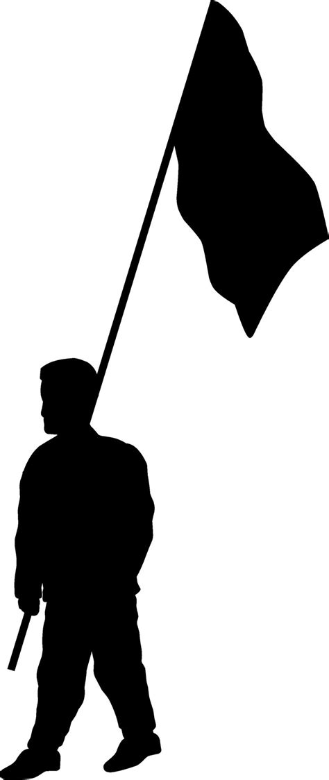 Man Holding Flag Vector Illustration People Holding Flag Graphic