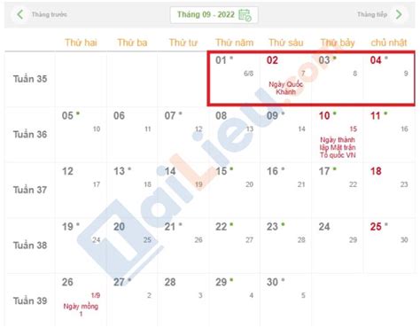 Lịch nghỉ 2 9 Thông báo chính thức từ bộ LĐTBXH