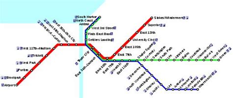 The RTA Rapid Transit Of Cleveland Has 4 Lines That Serve Cleveland And