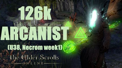 ESO Arcanist PvE 126k DPS Build Necrom Week 1 PTS YouTube