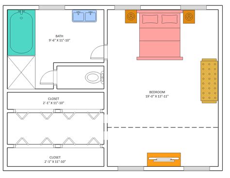 Bedroom Floor Plan With Measurements Image To U