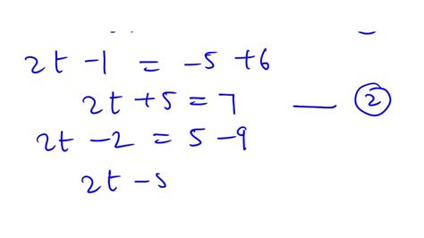 solved in each case determine whether or not the lines have a single point of intersection if