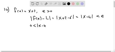 solved use definition 1 4 1 to prove that the limit is correct limx →4 x 2 6
