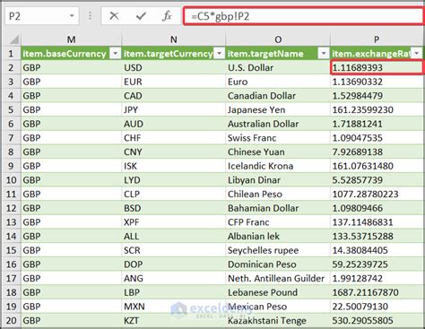 How To Convert Gbp To Usd In Excel Suitable Methods