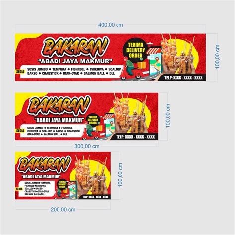 Jual TERMURAH BANNER SPANDUK SOSIS BAKAR DAN ANEKA BAKARAN GRATIS