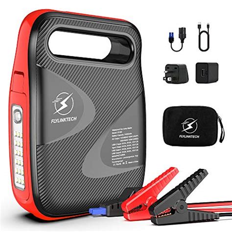 Car Jump Starter FLYLINKTECH 2500A Peak 24000mAh Powerful Portable